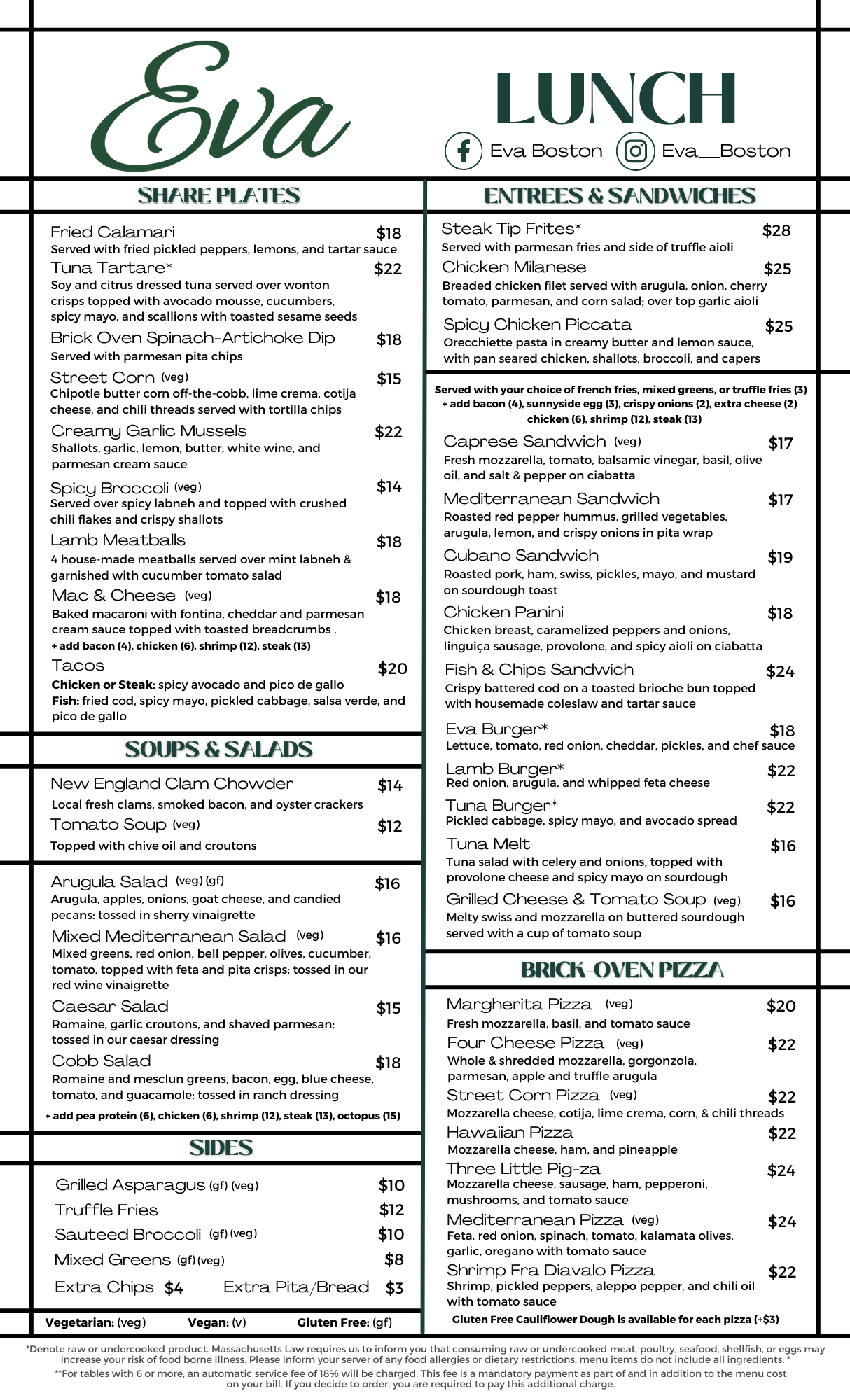 Eva | American Restaurant in Boston, MA